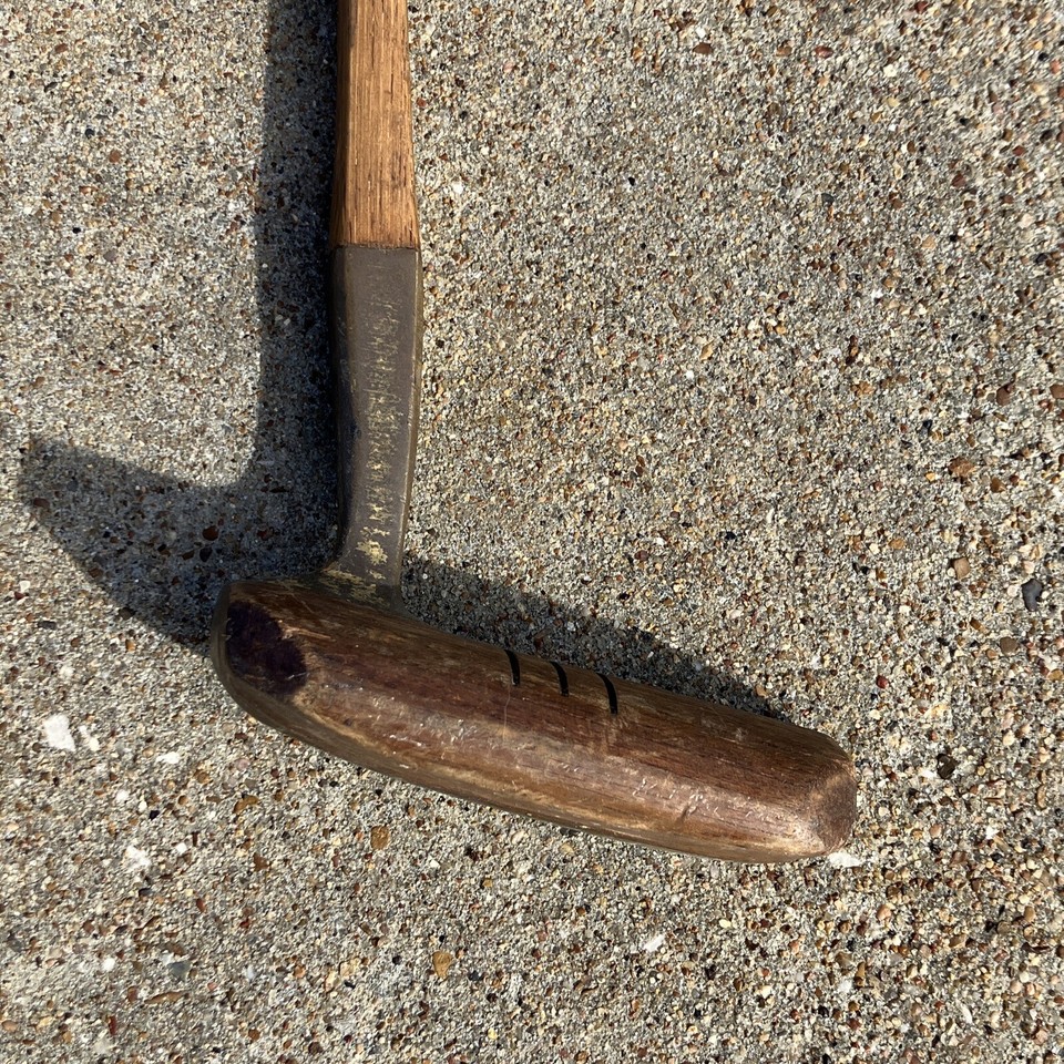 RARE RH Otey Crisman 15HW Super Deluxe Putter Hickory Shaft Leather ...