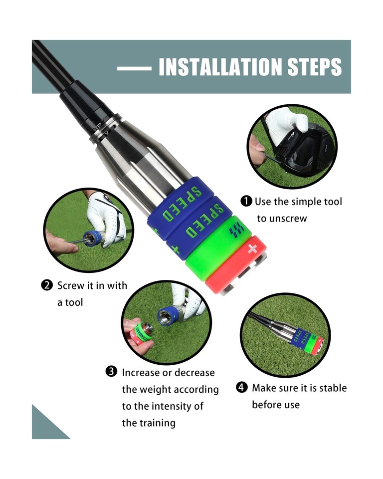 Big Crazy Golf Swing Speed Trainer Adjustable, Golf Training Equipment ...