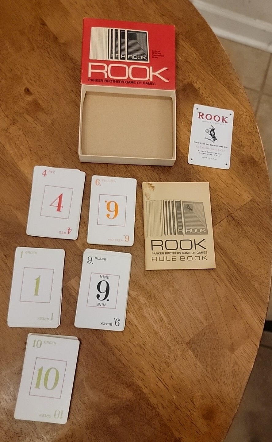 Vintage 1972 ROOK Card Game Parker Brothers Red Box + Instructions ...