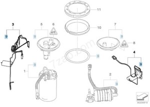 SENSORI LIVELLO CARBURANTE BMW X3 3.0 D 2004 - 2010 - 16147180045 ...