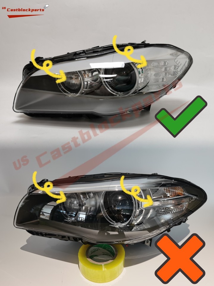 Fit For 2009-2013 BMW 5 series F10 550i 535i 528 Xenon Headlight ...