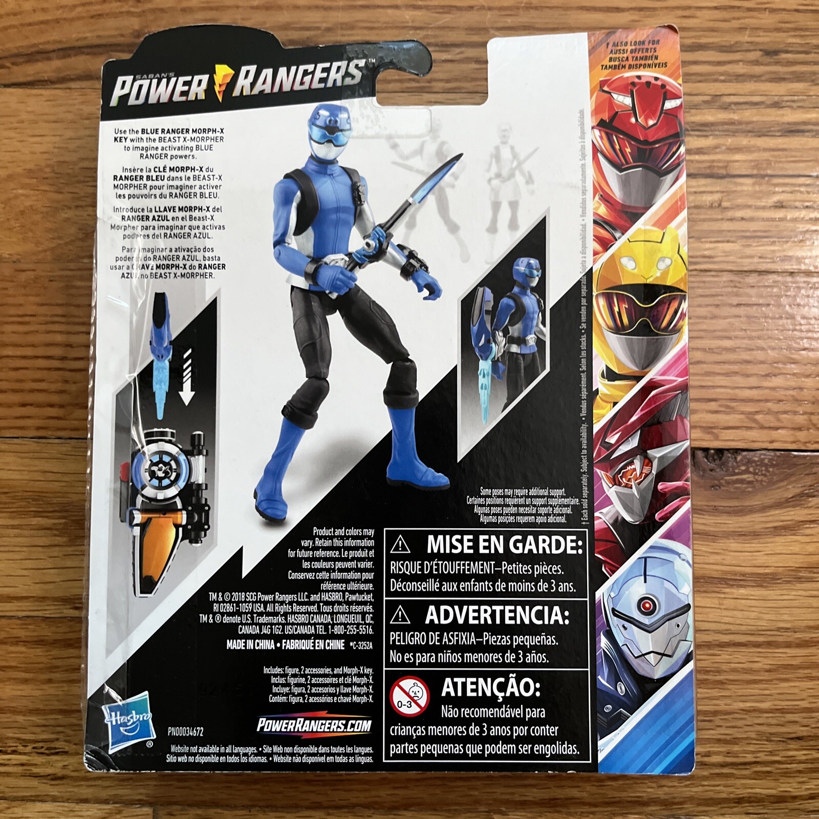 Hasbro Power Rangers Beast Morphers Blue Ranger 15cm Action Figure Toy ...