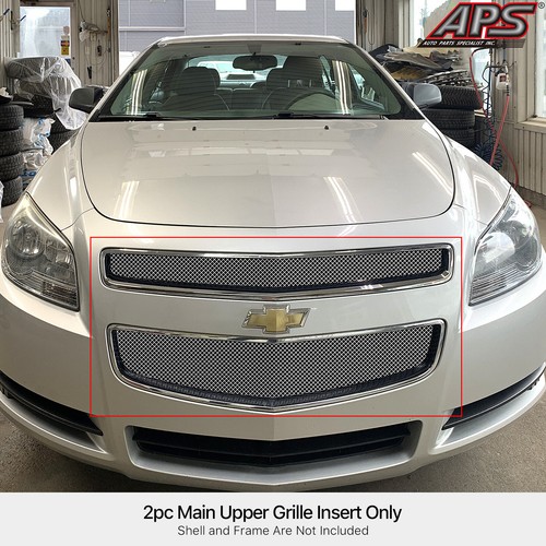 For 2008-2012 Chevy Malibu Main Upper Stainless Chrome Mesh Grille ...