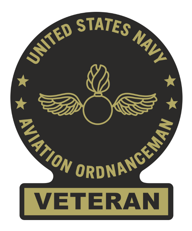 3" navy aviation ordnance wings veteran gold bumper sticker decal usa ...