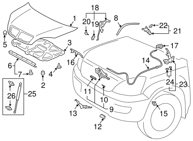Genuine Lexus Hood Cushion 90541-15024 for sale online | eBay