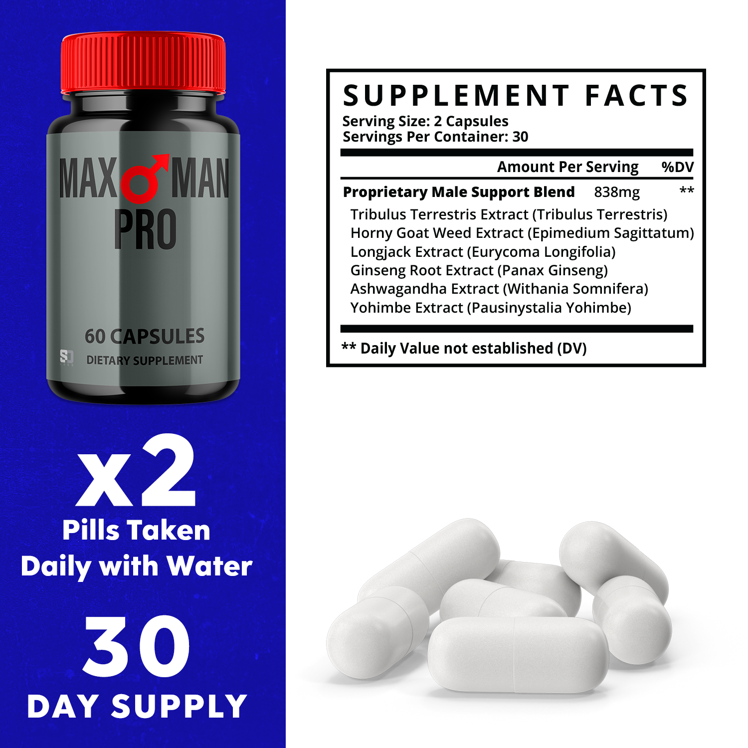 Max Man Pro Capsule Male Health Supplement 60 Capsules | eBay