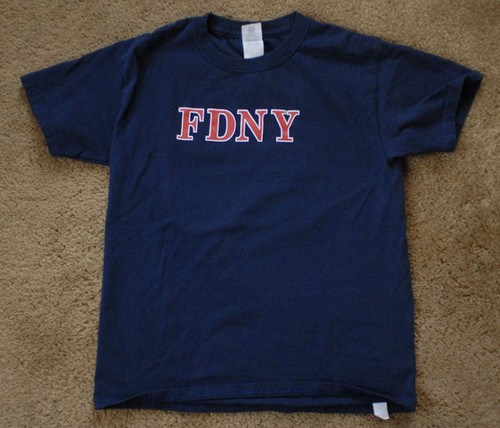 FDNY Keep Back 200 Feet blue t shirt size youth M | eBay