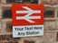 Personalised Railway Station Sign 20x20cm Customised Train Gift ...