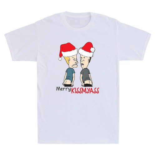 Beavis And Butthead Merry Kissmyass Funny Santa Claus Meme Vintage Men ...