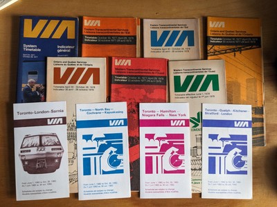 Lot of 11 VIA Rail Canada Train Timetables | eBay
