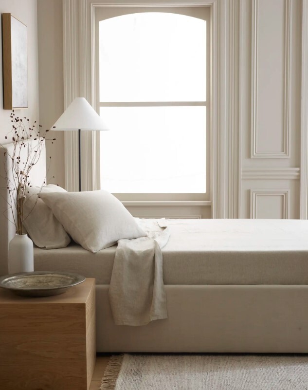 NWT QUINCE EUROPEAN LINEN 4 PIECE DOUBLE FULL SHEET SET NATURAL ...