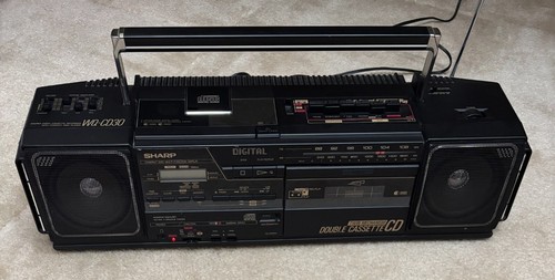 Working Vintage Sharp WQ-CD30 Twin Mechanism Double Cassette CD Player ...