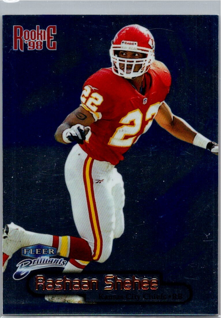 1998 Fleer Brilliants Blue Rashaan Shehee #143B Rookie RC | eBay