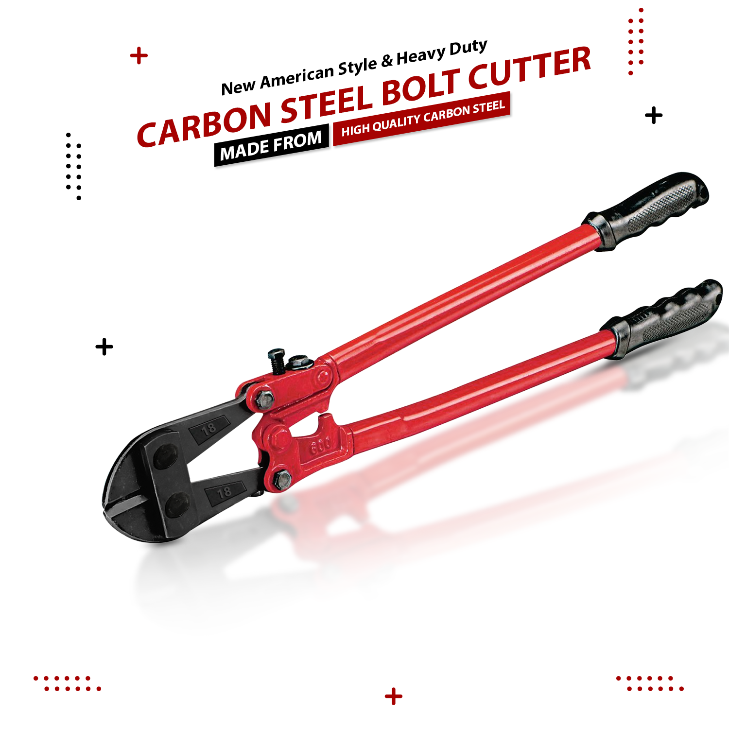 18 INCH HEAVY DUTY CARBON STEEL CABLE WIRE CROPPER BOLT CUTTER TOOL ...