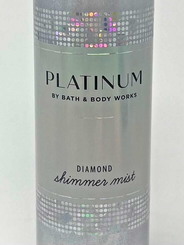 2 NEW BATH & BODY WORKS PLATINUM DIAMOND SHIMMER MIST SPRAY 4.9 OZ ...