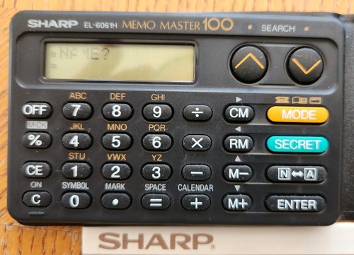Sharp EL-6061H Memo Master 100 Electronic Organizer Free Shipping Buy ...