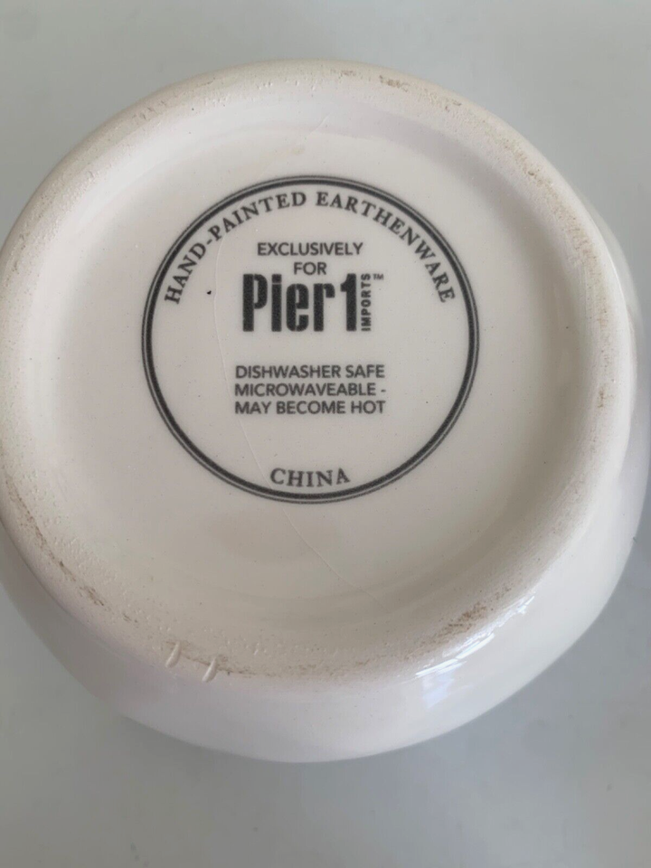 PIER 1 Measuring Cups Set/4 SNOWMAN Hand Painted Shiny Holiday Stacking ...