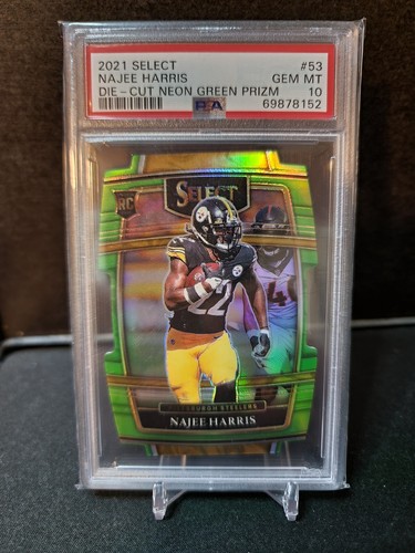 2021 Select Najee Harris Neon Green Die-Cut /349 PSA 10 | eBay