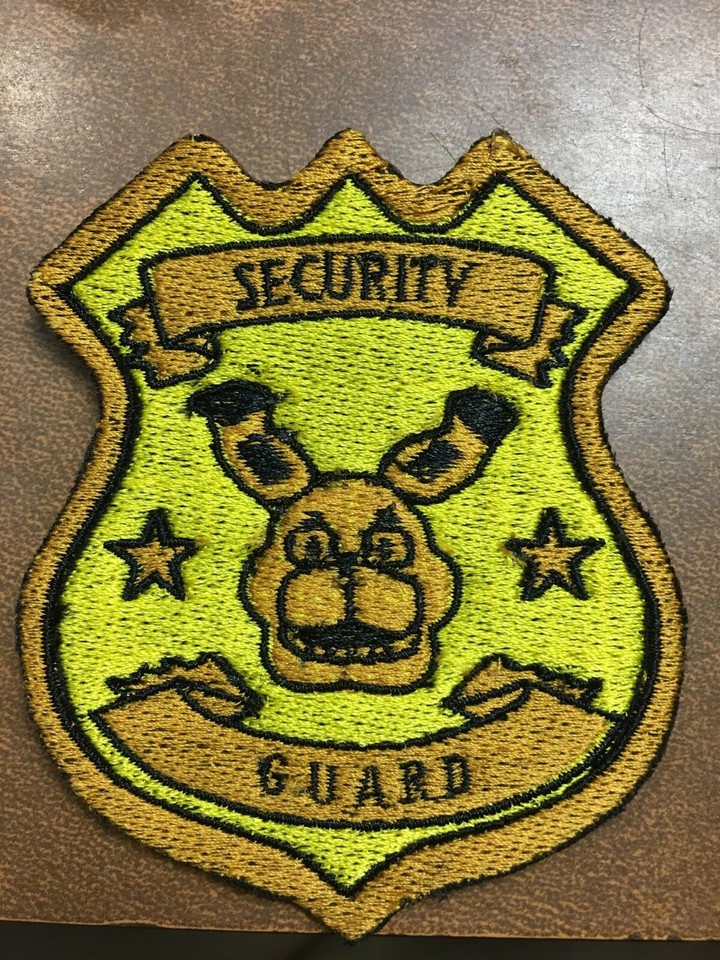 Five Nights At Freddy's Security Guard Badge Gaming Iron On Patches US ...