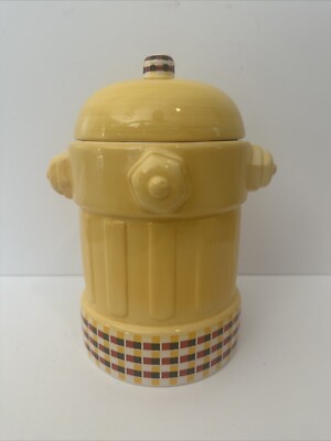 MSRF, Inc. Design Studio 10" Ceramic Fire Hydrant Yellow Cookie Jar Vtg ...