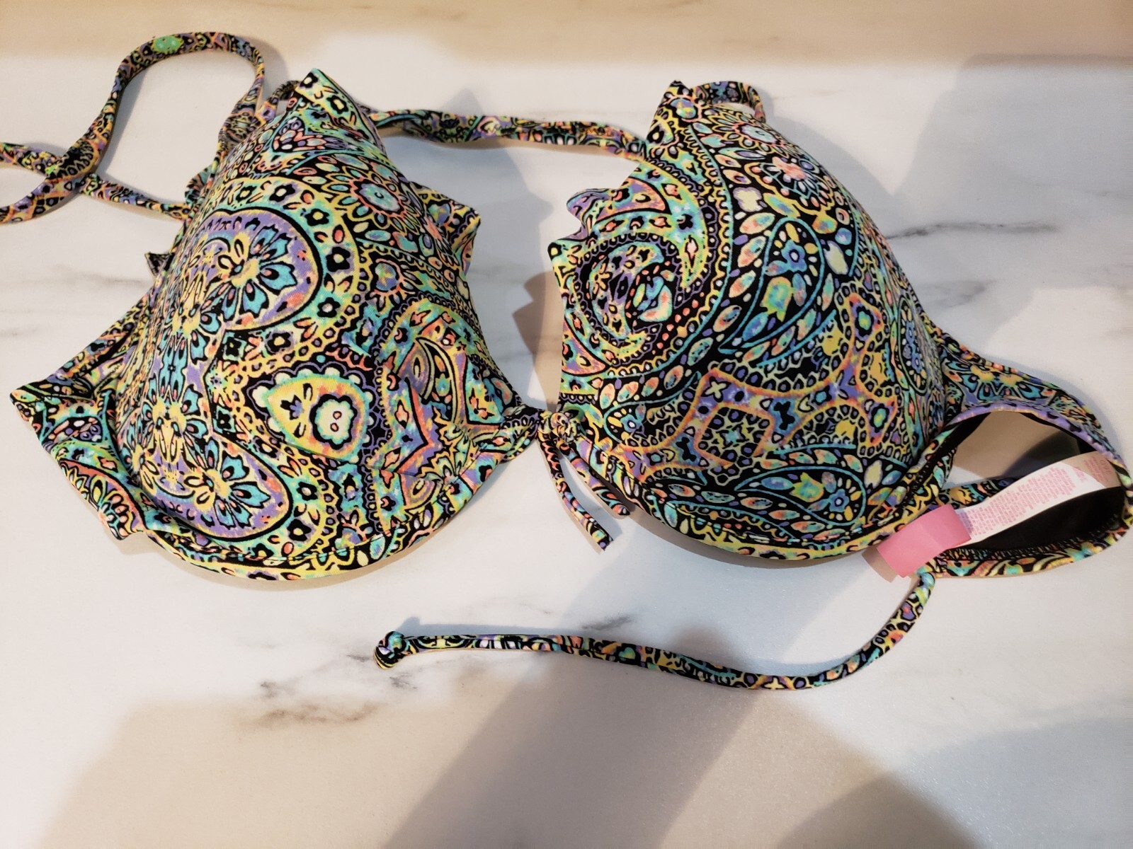 Victoria Secret string Bikini Top swimsuit 36D padded… - Gem