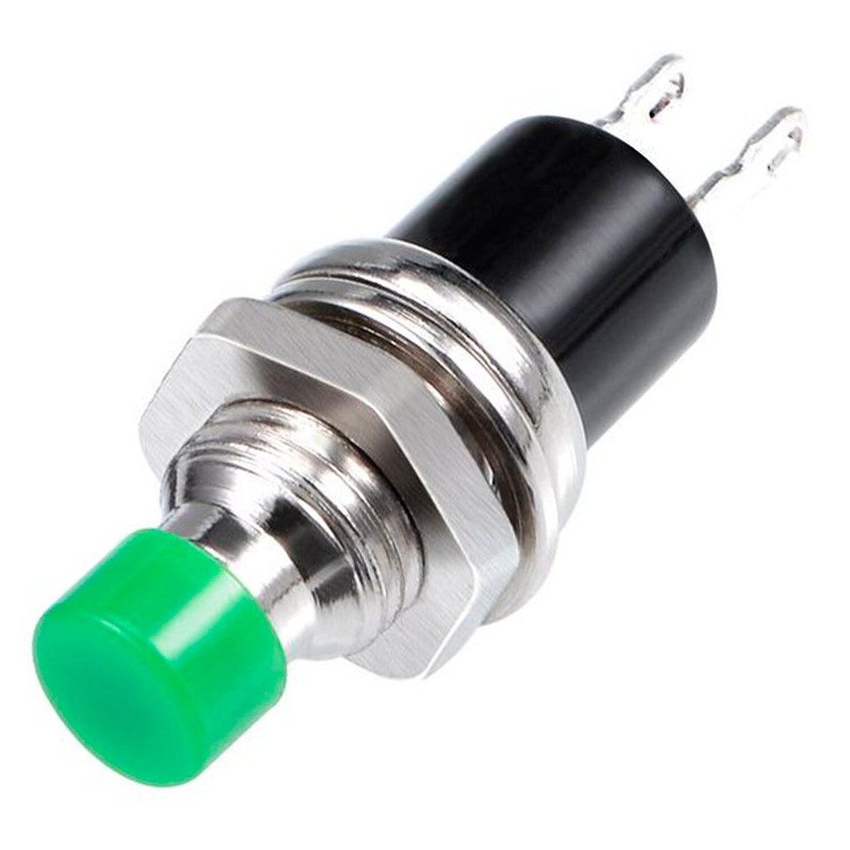 PULSANTE MOMENTANEO DA PANNELLO 6mm NORMALMENTE APERTO 1P1T - 2 PEZZI ...