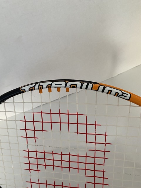 Wilson Titanium 3 Soft Shock Tennis Racquet Racket 4 1/2 Orange Black ...