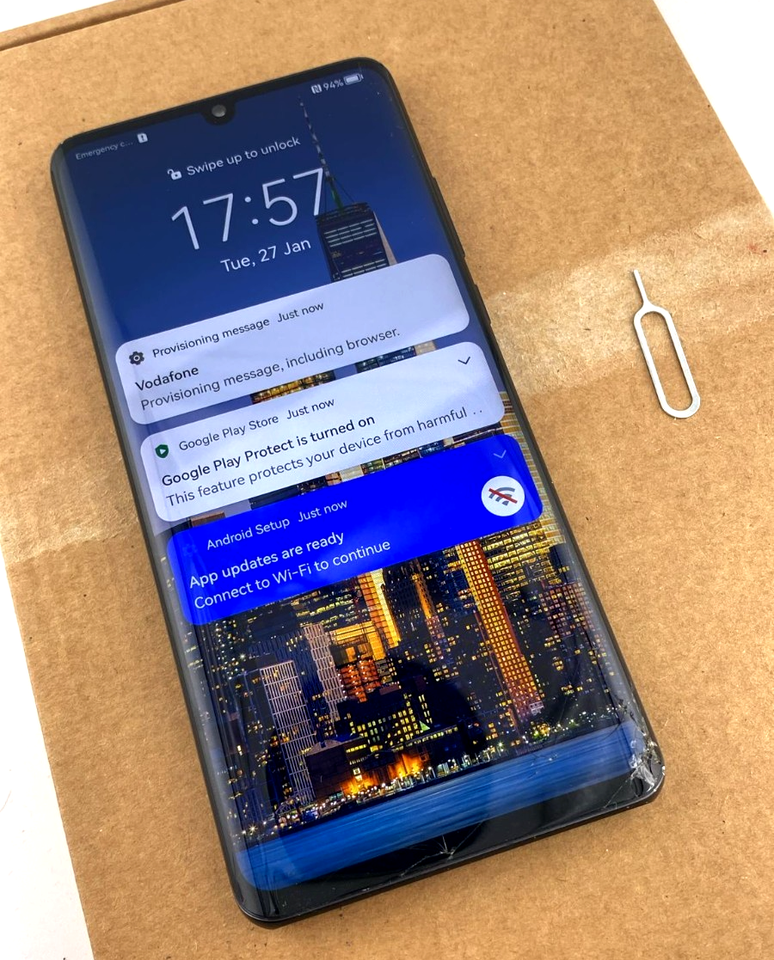 Huawei P30 Pro 8GB/128G ROM Sim Grey Colour Unlocked Cracked Front ...
