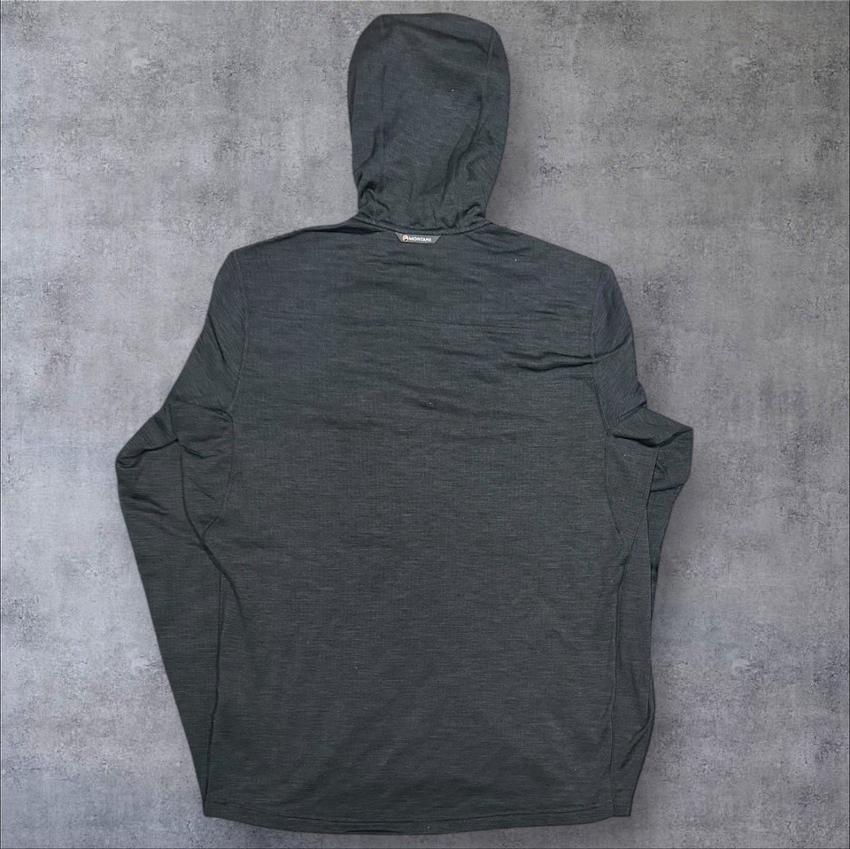 Mens Grey Montane Full Zip Fleece Hoodie Jacket - Size Large (L) S896 ...