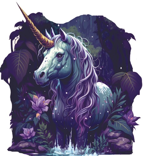 Unicorn Blue Colourful Sticker Wall Art Decal Nursery Vinyl sr238 | eBay