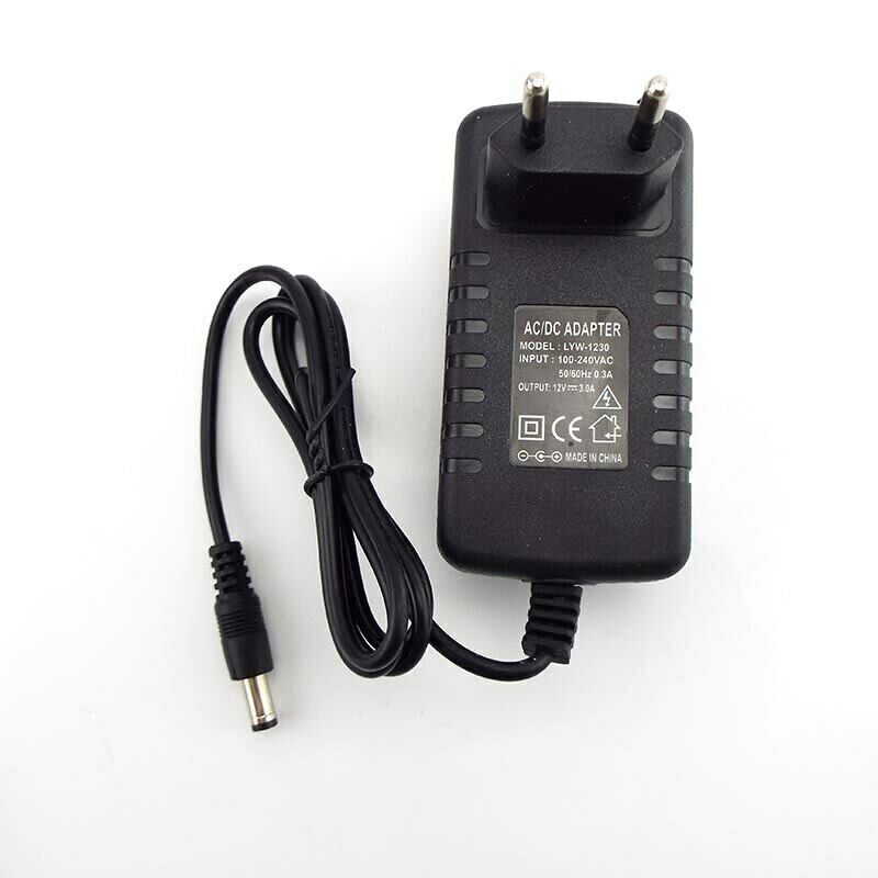 5.5*2.5mm 12V3A 3000MA AC100V-240V DC LED Charger Adapter Power Supply ...