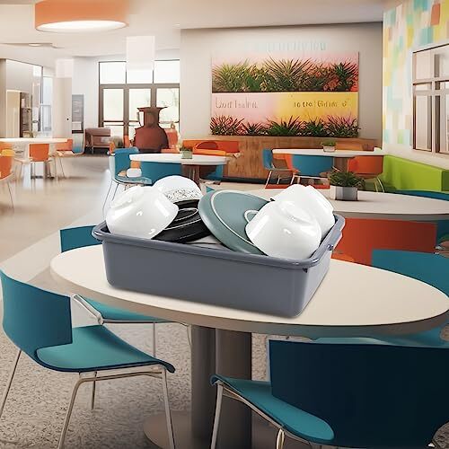 5 Pack Small Commercial Bus Box 8L Food Service Bus Tub Plastic Wash ...