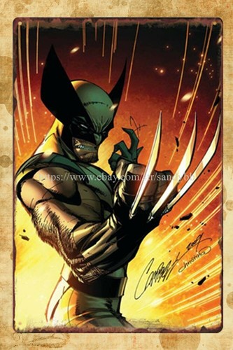 apartment decor comics Wolverine metal tin sign | eBay