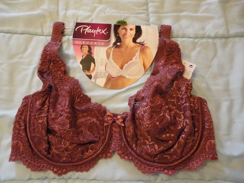 SOUTIEN GORGE PLAYTEX **NEUF** EMBOITANT FLOWER ELEGANCE VIEUX ROSE ...