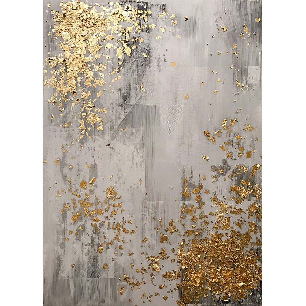 Abstract Golden Flower Canvas Painting Print Art Canvas Poster Wall Art ...