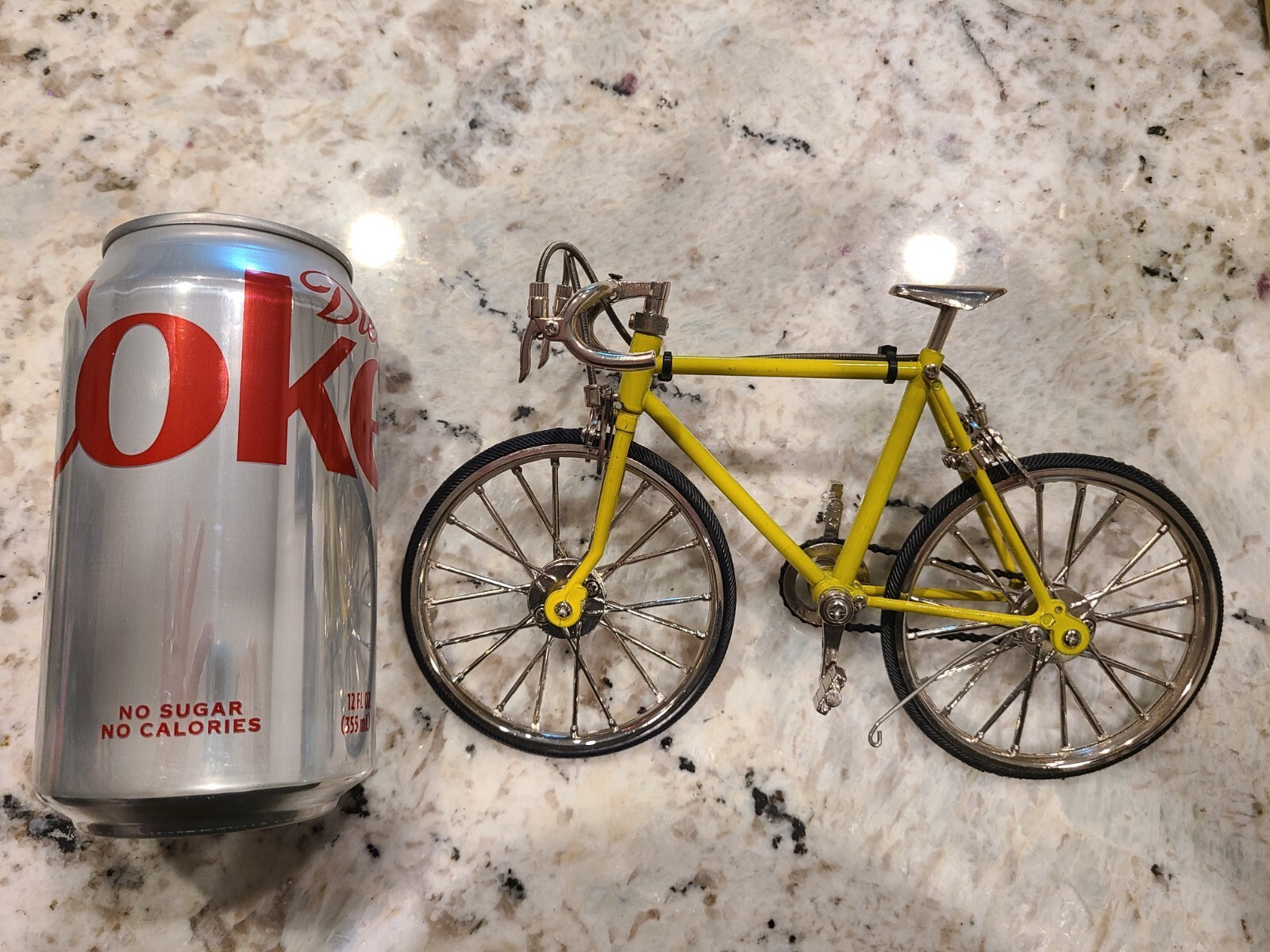 NIB Mytek No. MY-0041 Yellow Racing Bike Die Cast Metal Replica Model 1 ...