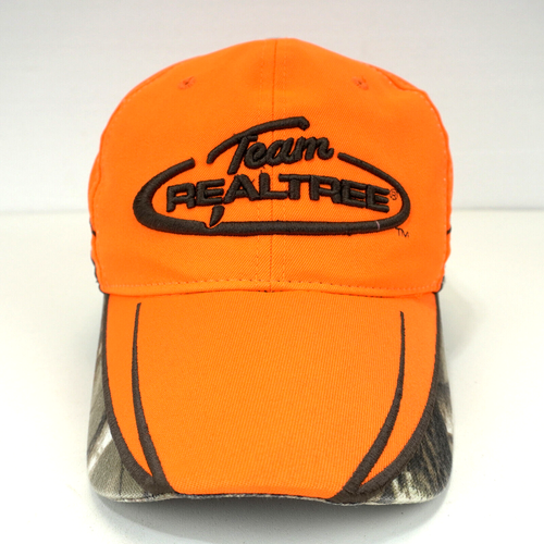 Team Realtree Adult Baseball Cap Hat Blaze Orange/Camo Deer Turkey ...