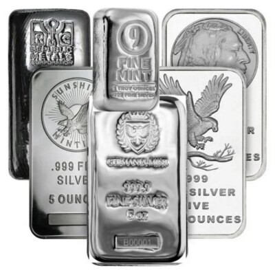 5 oz Silver .999 Silver Bar - Mix Mint - Secondary Market | eBay