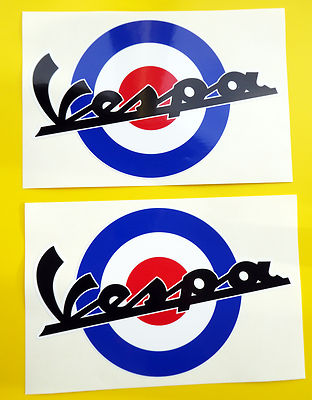 SCOOTER MoD Target retro Union Jack ROUNDEL stickers decal 200mm to fit ...