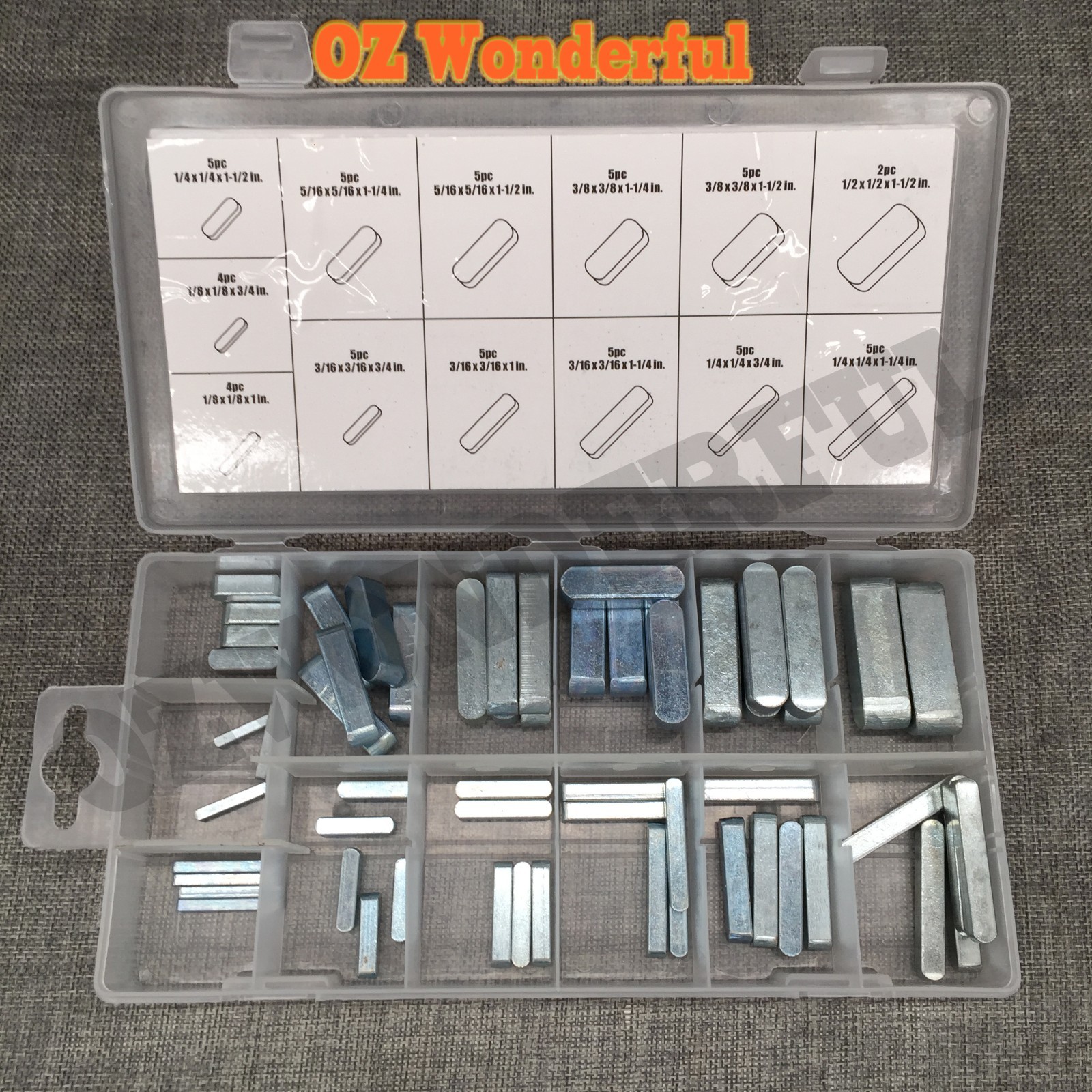 60Pcs set Professional Parallel Drive Shaft Key Round Ended Feather Key ...