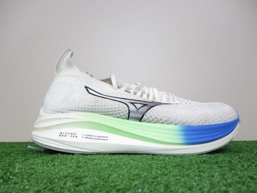 Mizuno Neo Zen Shoes Mens 9 White Frontier Blue Track Road Speed Racing ...