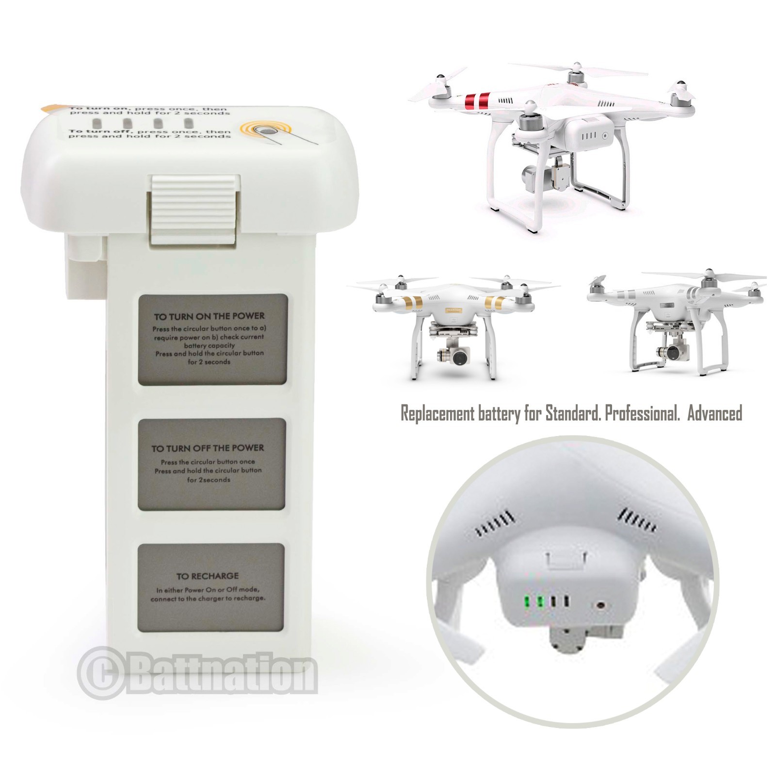 2 X DJI Phantom 3 Professional Advanced Battery + 1 LiPo battery bag | eBay