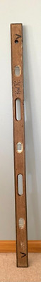 Vintage American Co 48" Wood & Brass Carpenters Level 90522-48 Working ...