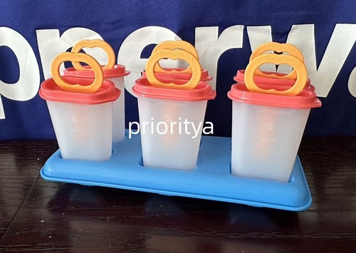 Tupperware Ice Tups Popsicles Maker Mold Blue Guava Apricot Set New in ...