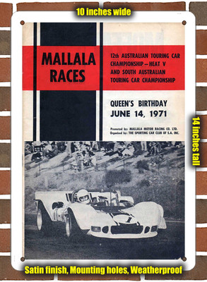 Metal Sign - 1971 Mallala Motor Sport Park Racing Program - 10x14 ...