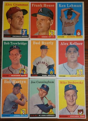 1958 Topps baseball set builder lot ex avg. beauties lot. 5 for 10.50 ...