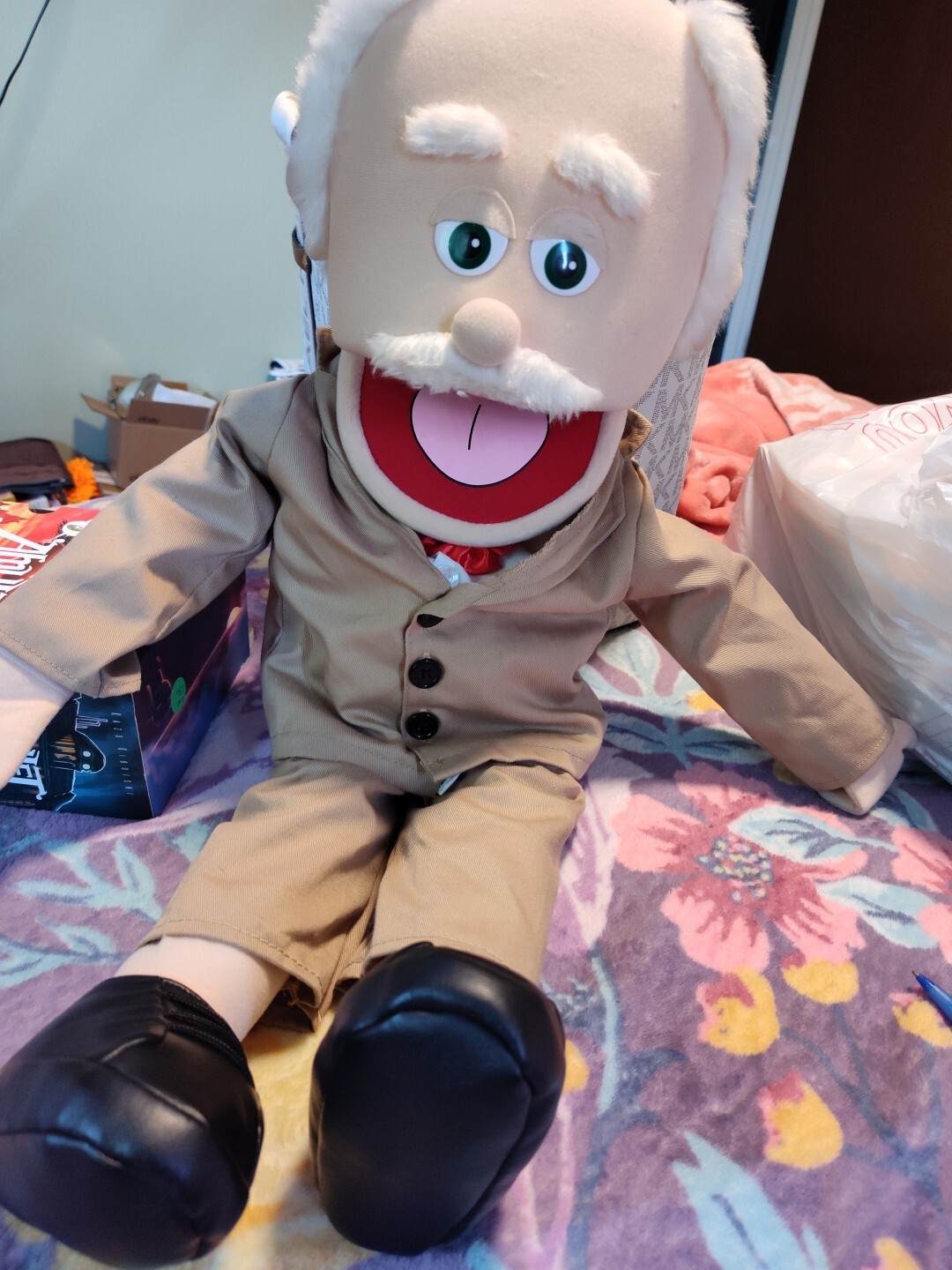 25" Pops, Peach Grandfather, Full Body, Ventriloquist Puppet By Silly ...