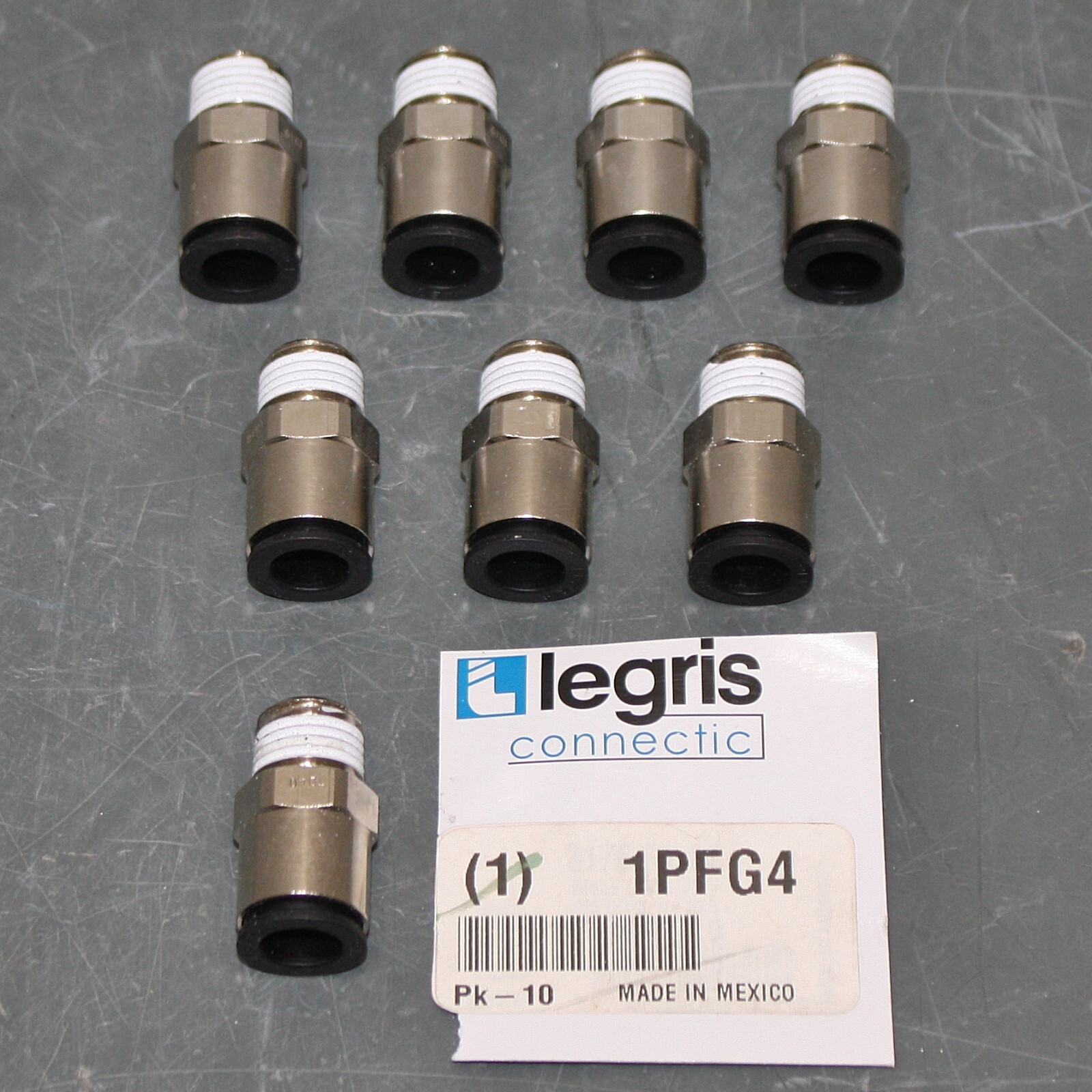 (8) Parker Legris Adapter 3175 60 14, 3/8" Push to Connect Tube x 1/4 ...
