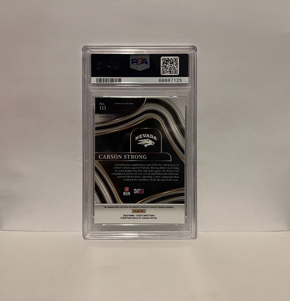 NFL Carson Strong 2022 Select Draft Picks Field Level Tiger Stripe ...