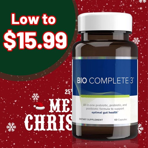 Bio Complete 3 Capsules Prebiotic Probiotic Postbiotic Supplement 60 ...